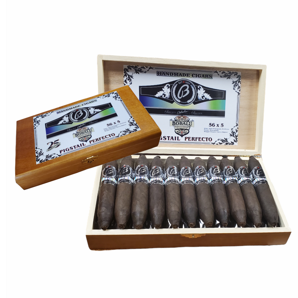 Bobalu 25th Anniversary Maduro Pigstail Perfecto Commemorative Cigars ...