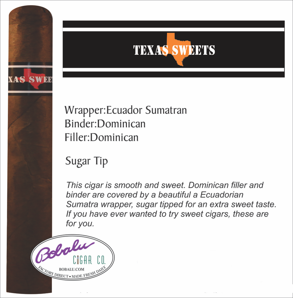 Texas Sweets - Sweet Tip Cigar - Sugar Tip - Dominican Cigar — Bobalu ...